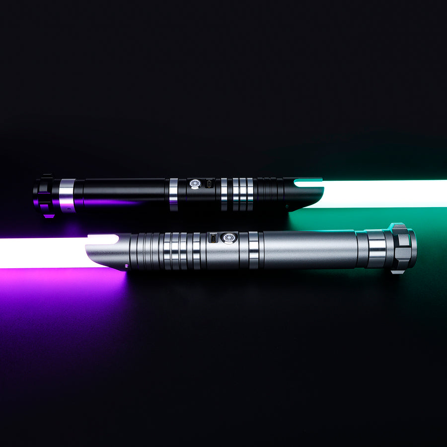 DamienSaber Custom Double Bladed LightSaber Baselit 12 Sound Fonts Xen