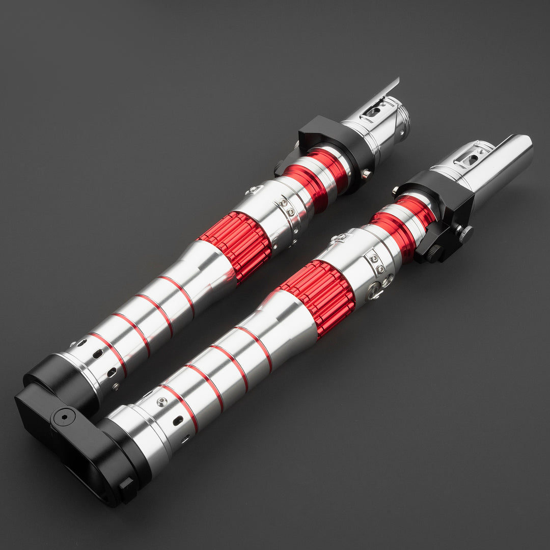 DamienSaber Lightsaber Dark Rey Red Double Bladed Light Saber Two Hilt